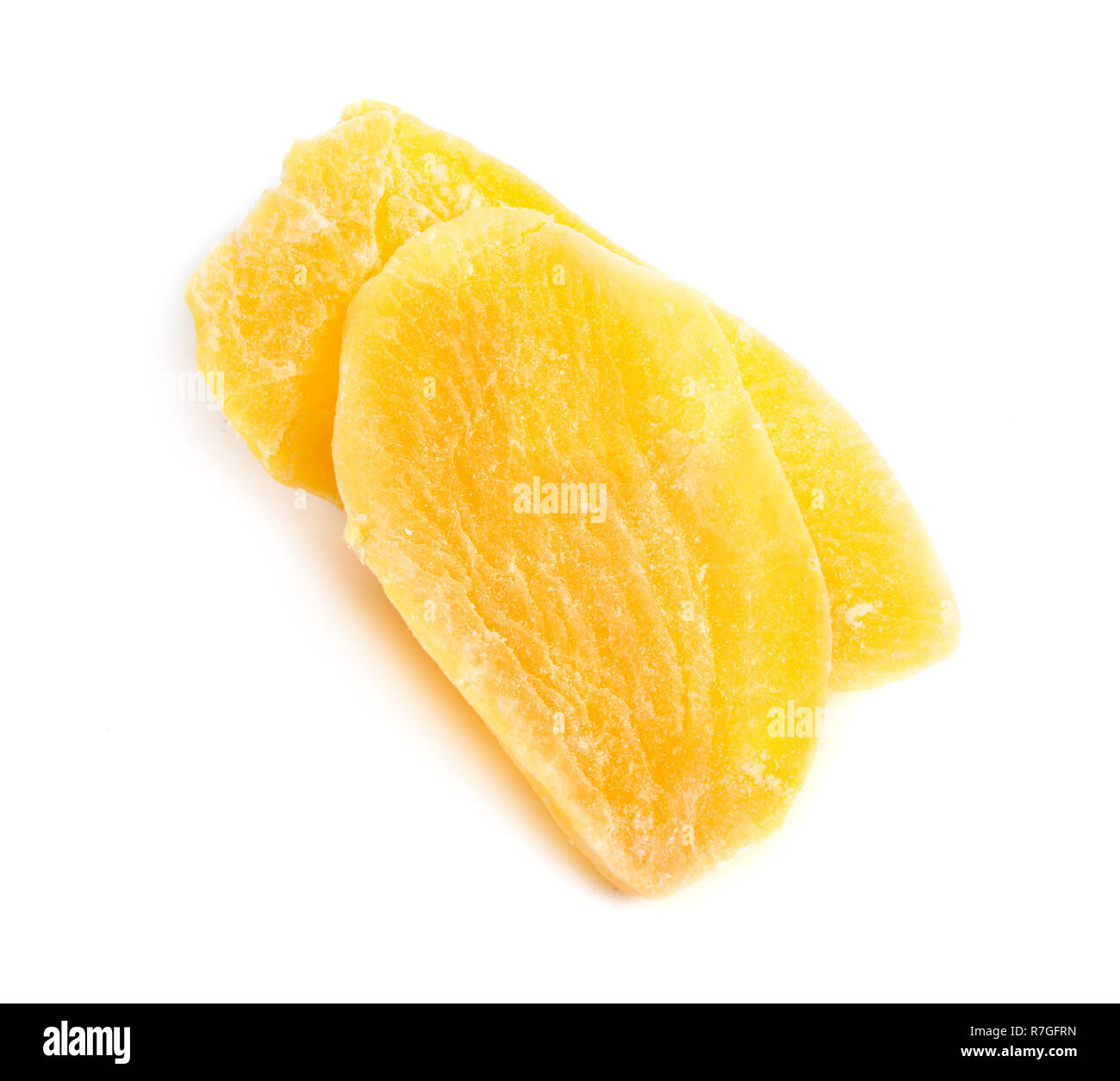 Dried slices mango isolated on white background Stock Photo - Alamy