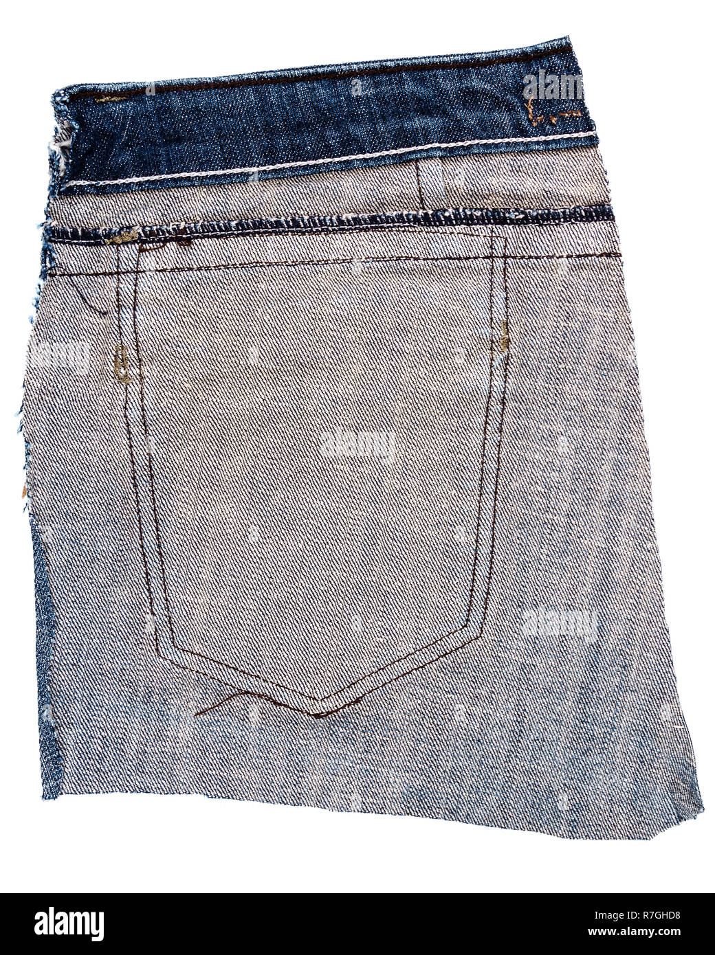 Frayed denim detail Cut Out Stock Images & Pictures - Alamy