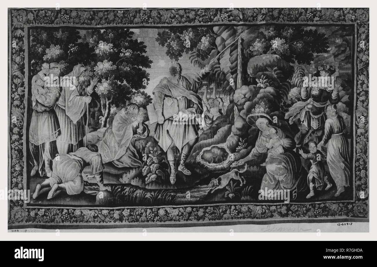 Moses striking water from Rock Stock Photo - Alamy