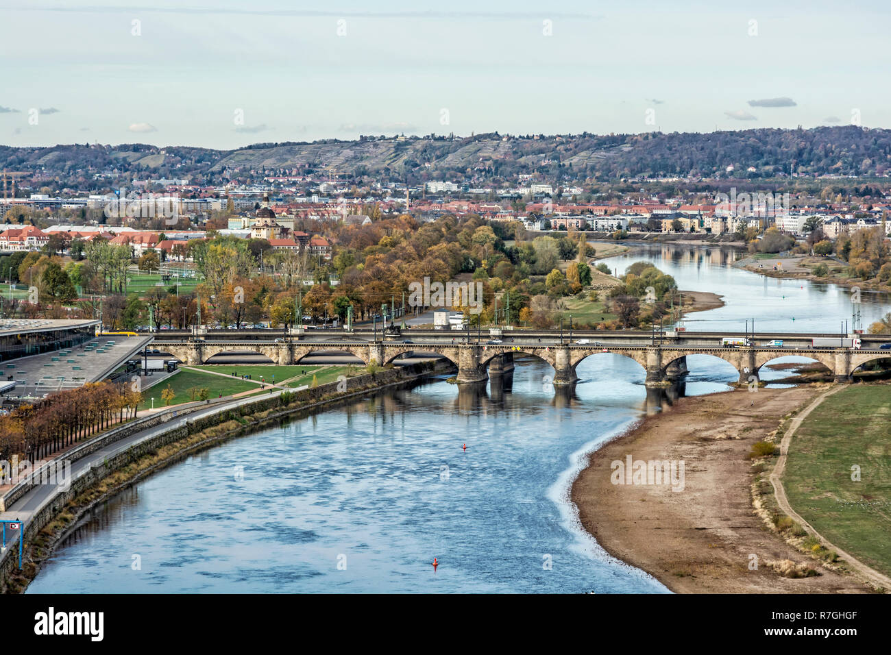 Elbe river in Dresden, Germany. Outdoor scene. Travel destination Stock ...