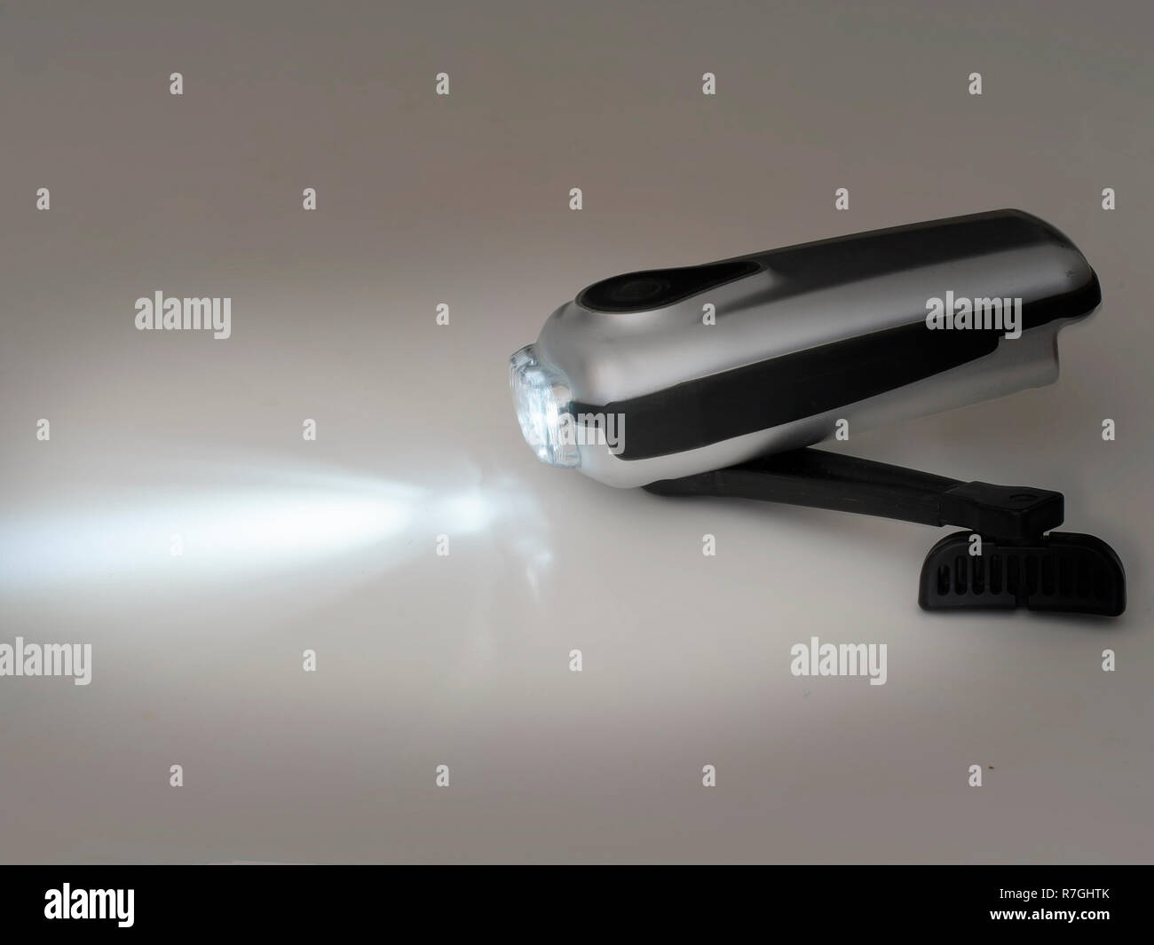 Wind up dynamo torch, flashlight, with light Stock Photo - Alamy