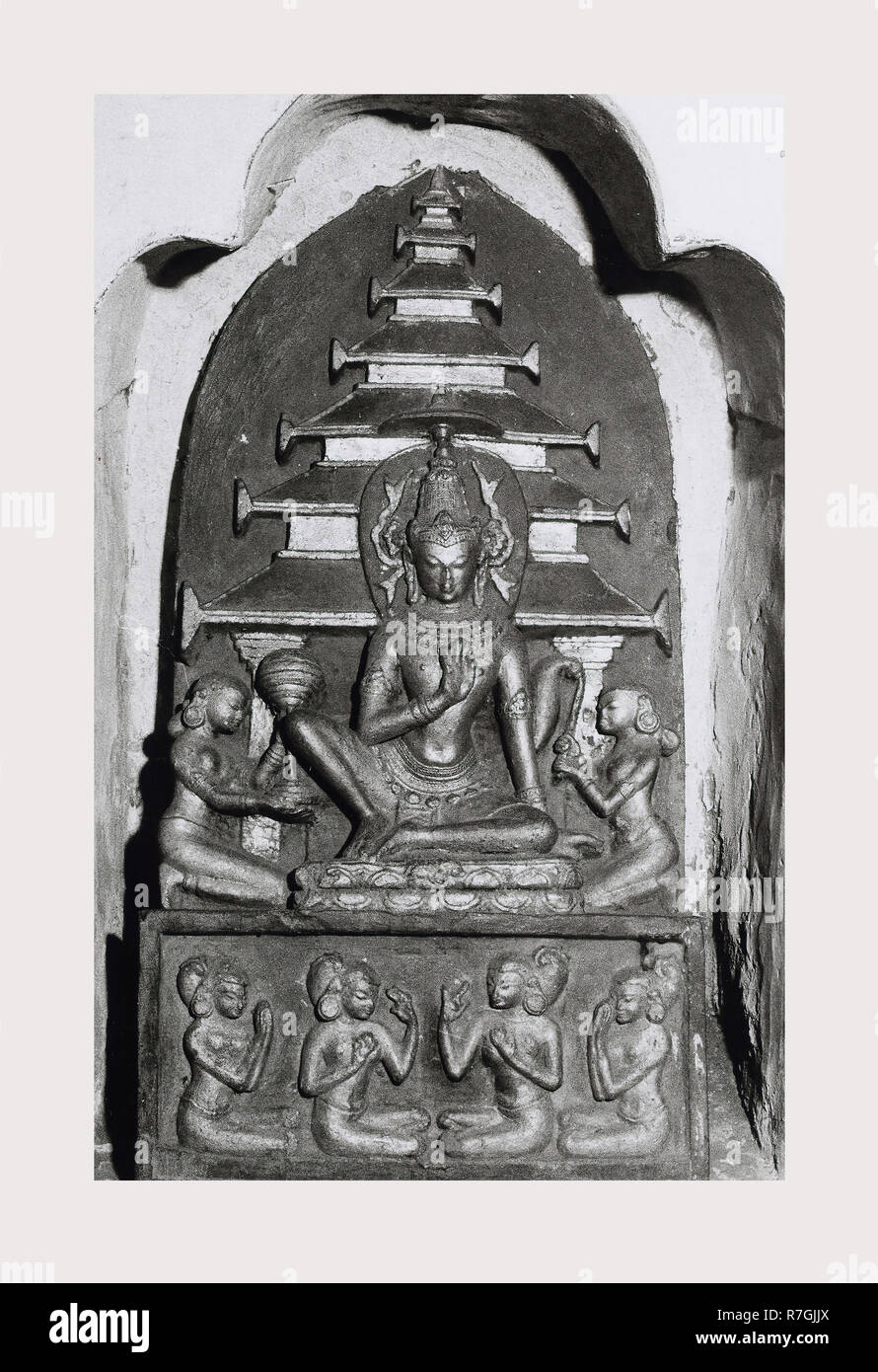 Myanmar, Burma, Pagan, Ananda Temple stone reliefs, 1966 or earlier ...