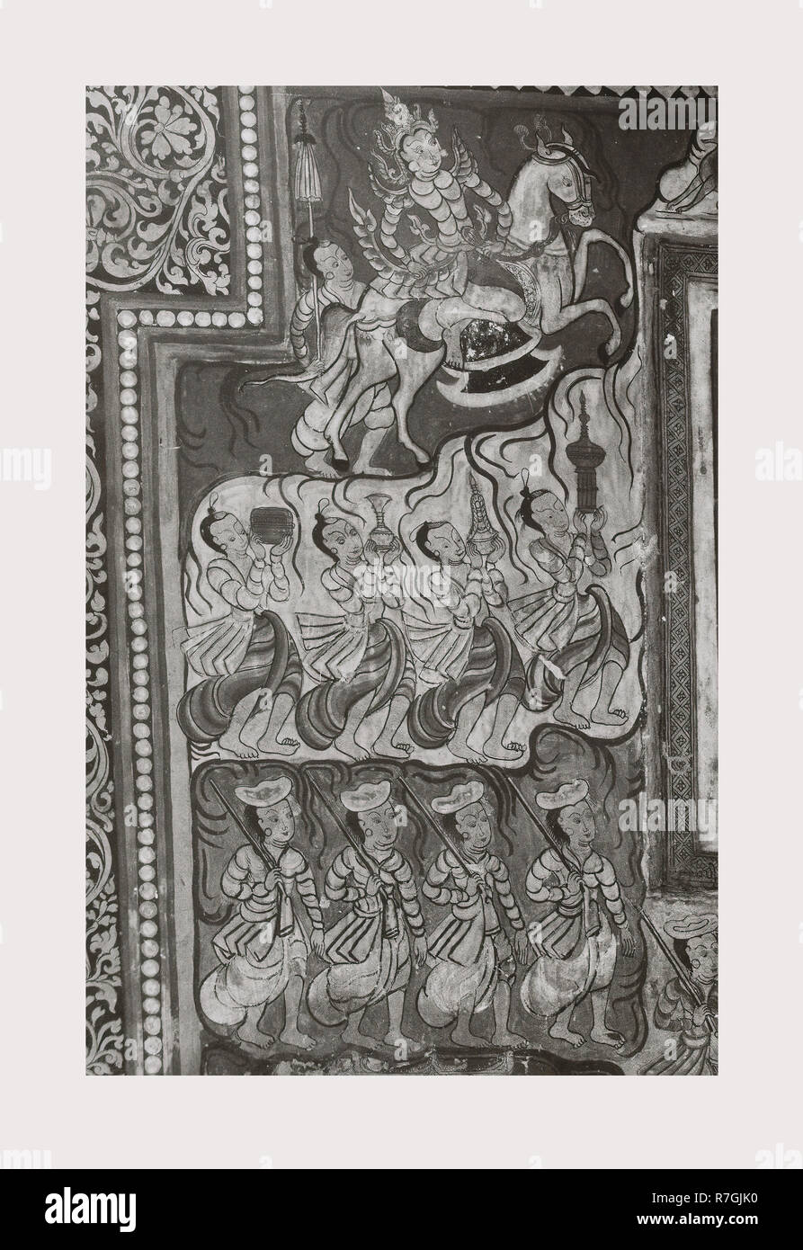 Myanmar, Burma, Pagan, Ananda Temple Monastery frescoes, 1966 or ...