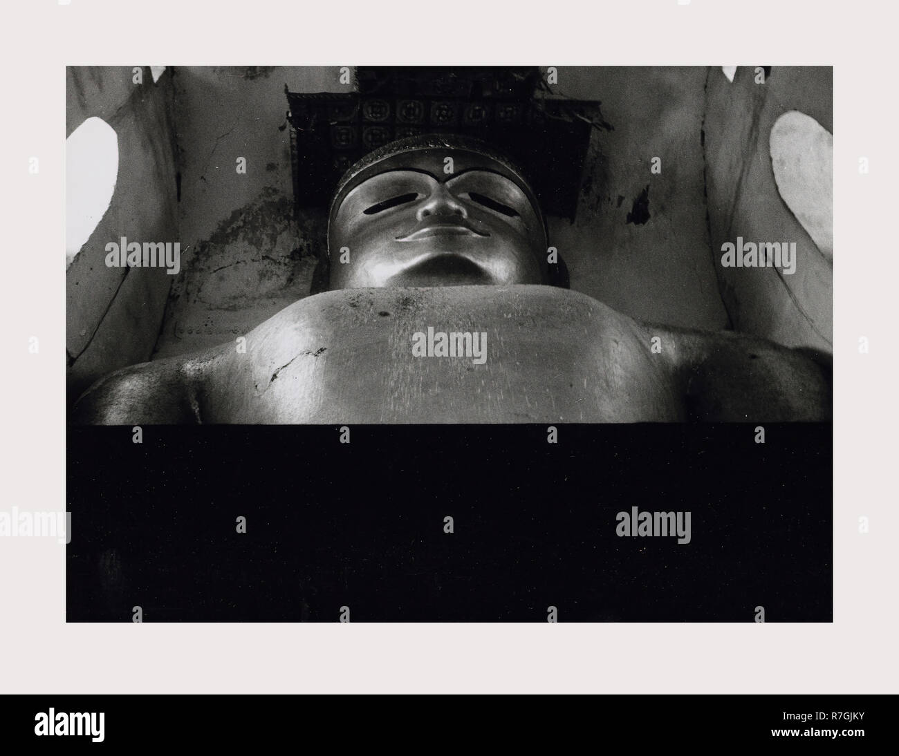 Myanmar, Burma, Pagan, Manuha Temple colossal Buddha, 1966 or earlier ...