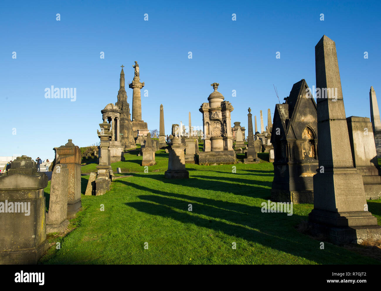 The Glasgow Necropolis , Victorian cemetery in Glasgow, Scotland Stock ...