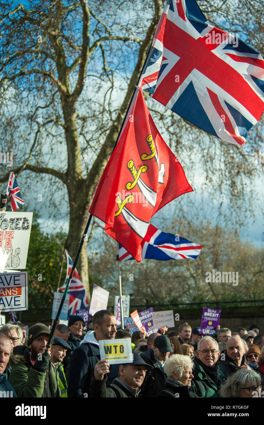 EDL Brexit means Exit March Dec 9th 2018 Stock Photo - Alamy