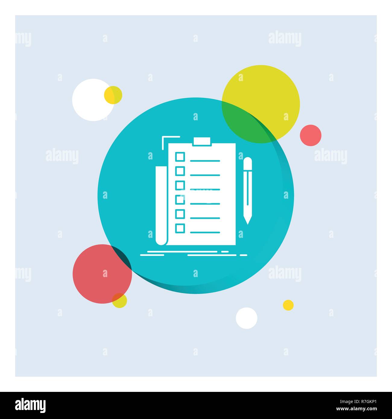 Check list white background Stock Vector Images - Alamy