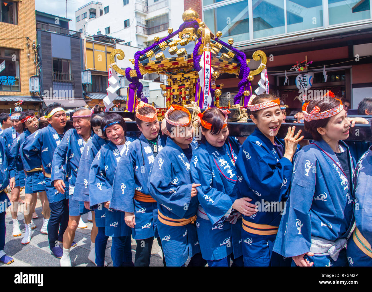 Participants in the Kanda Matsuri in Tokyo, Japan Stock Photo - Alamy