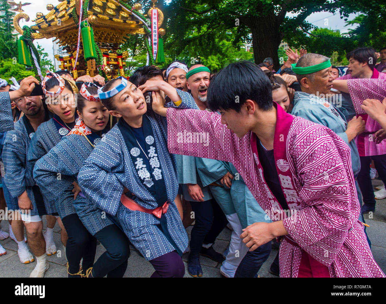Participants in the Kanda Matsuri in Tokyo, Japan Stock Photo - Alamy