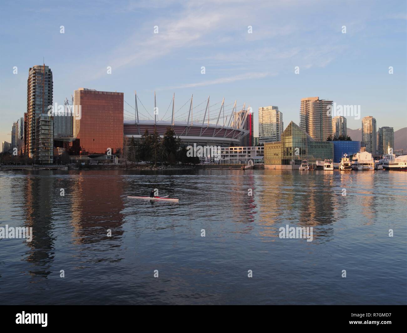 BC Place, Rogers Arena & Parq Vancouver from False Creek - Vancouver ...