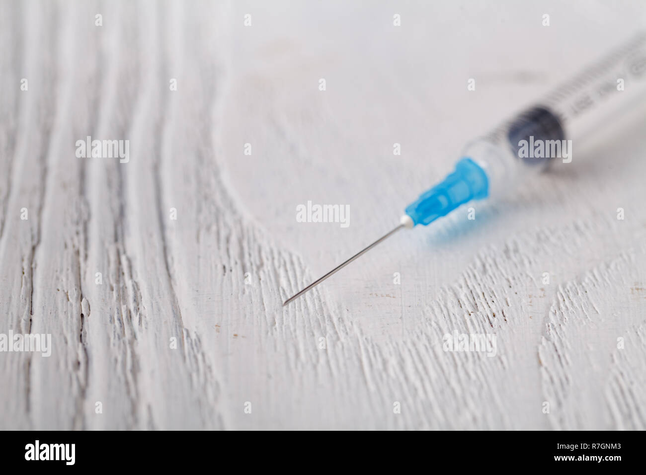 Medical Syringe needle injector on white Stock Photo - Alamy
