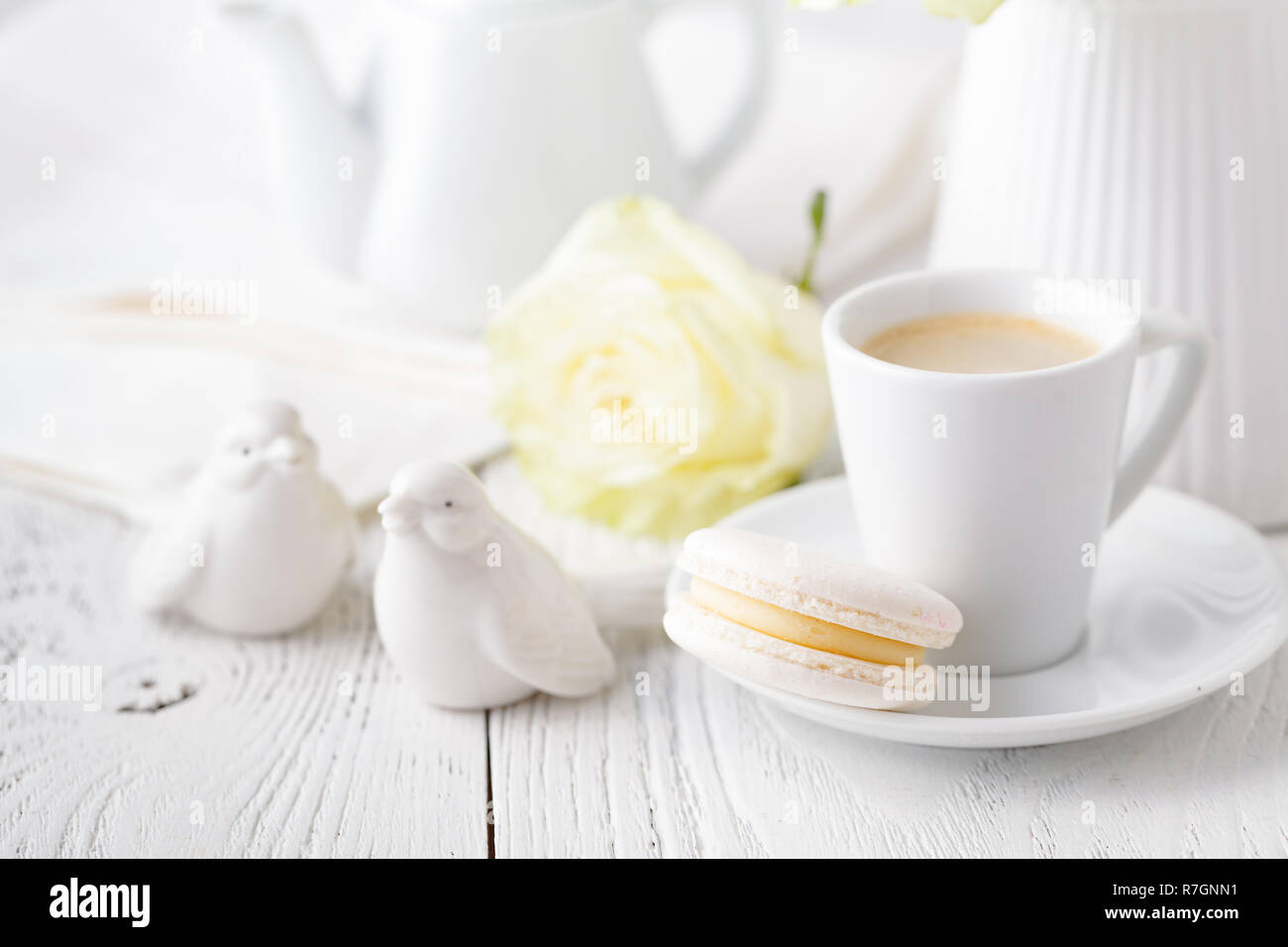 Female morning day begin with coffee Stock Photo - Alamy