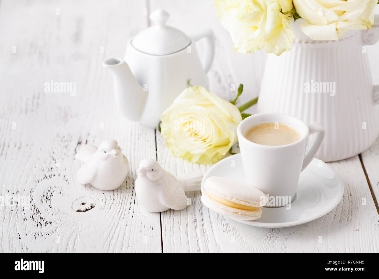 Female morning day begin with coffee Stock Photo - Alamy