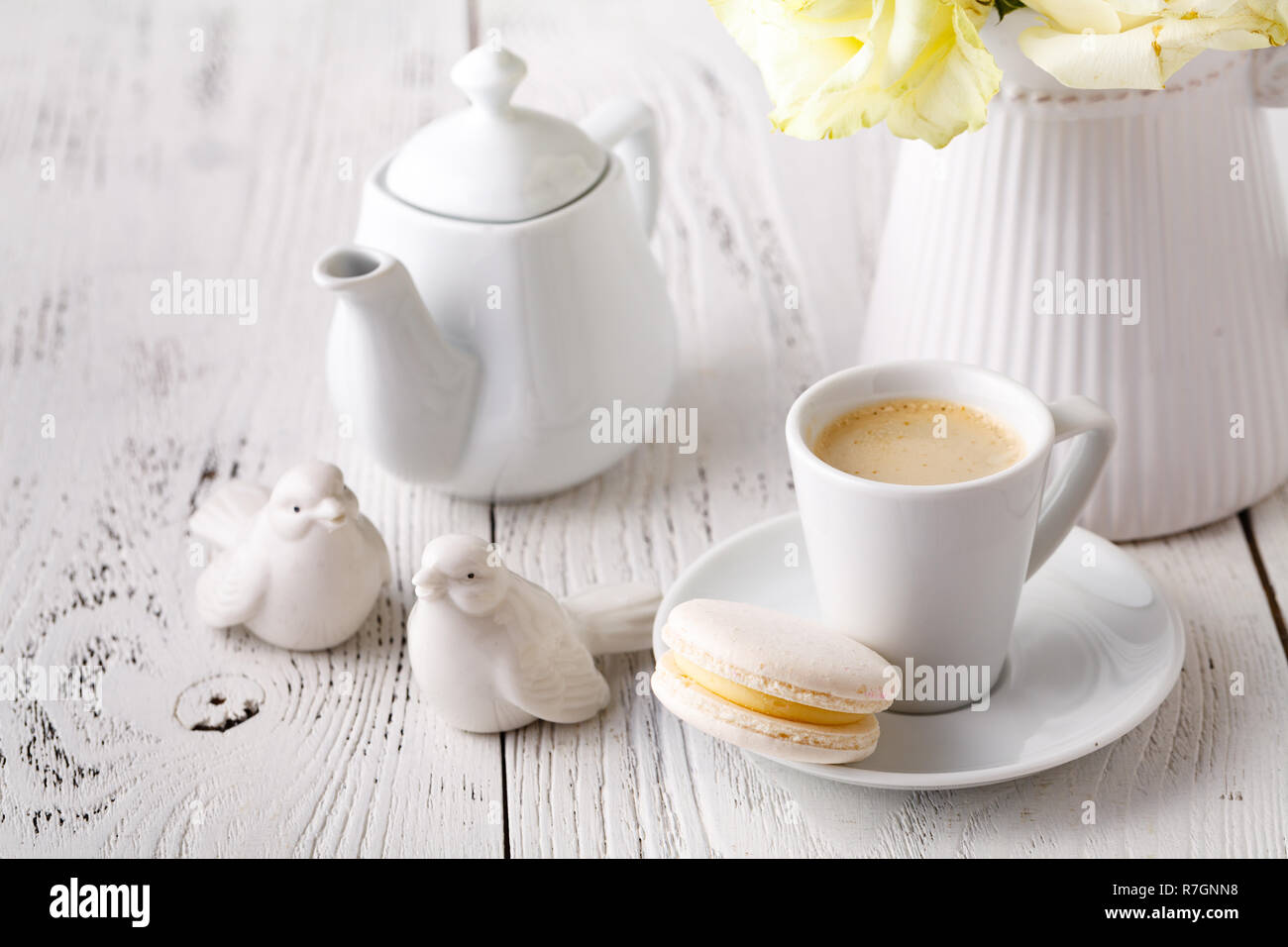 Female morning day begin with coffee Stock Photo - Alamy