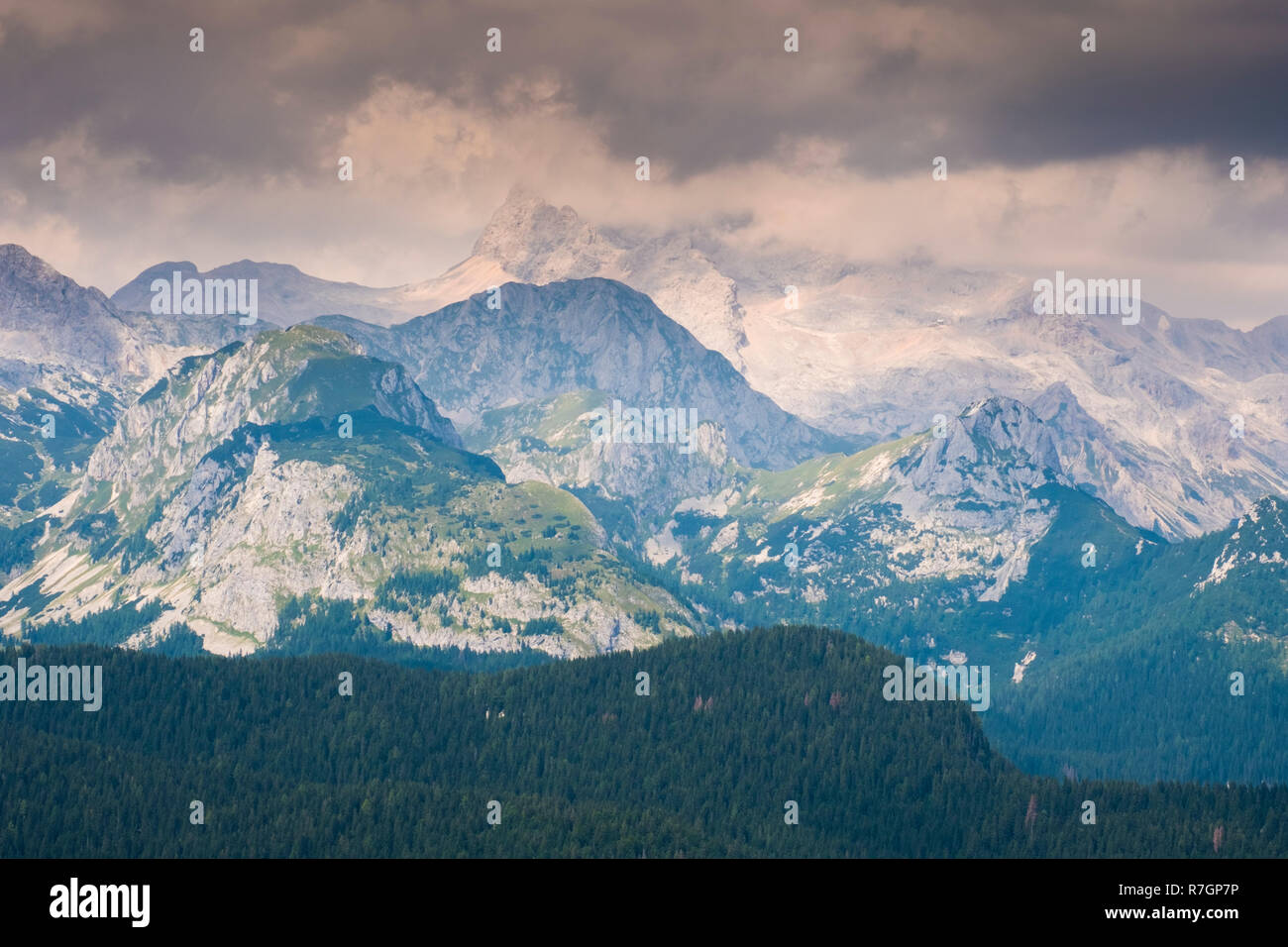 Mountain range landscape Stock Photo - Alamy