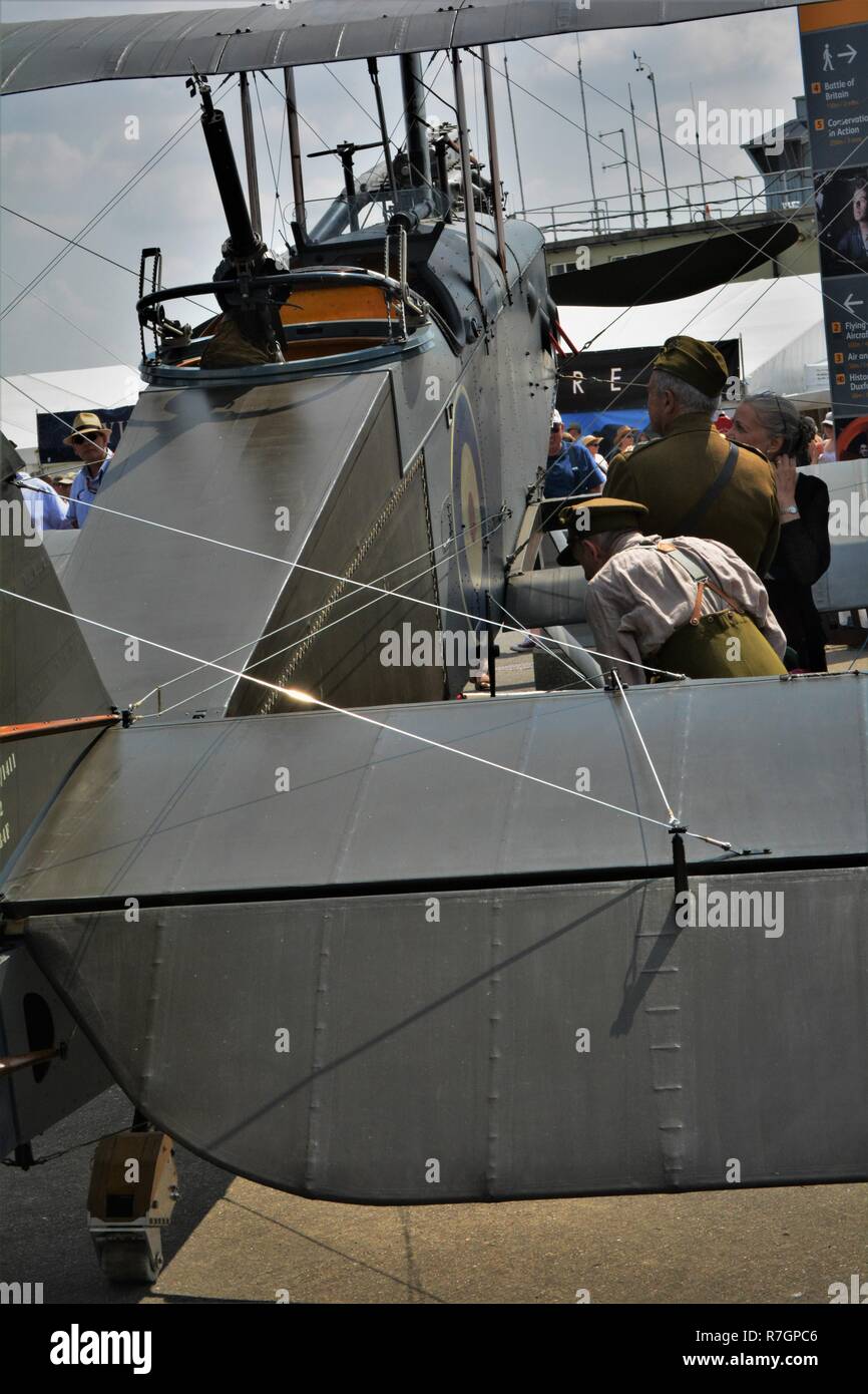 Airco DH 9 first world war bi plane airplane, static display Stock ...