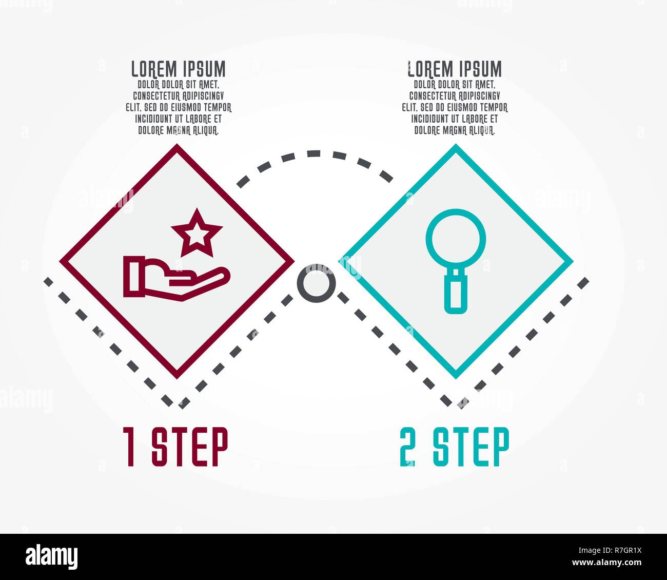 Modern vector illustration. Infographic template with two elements ...