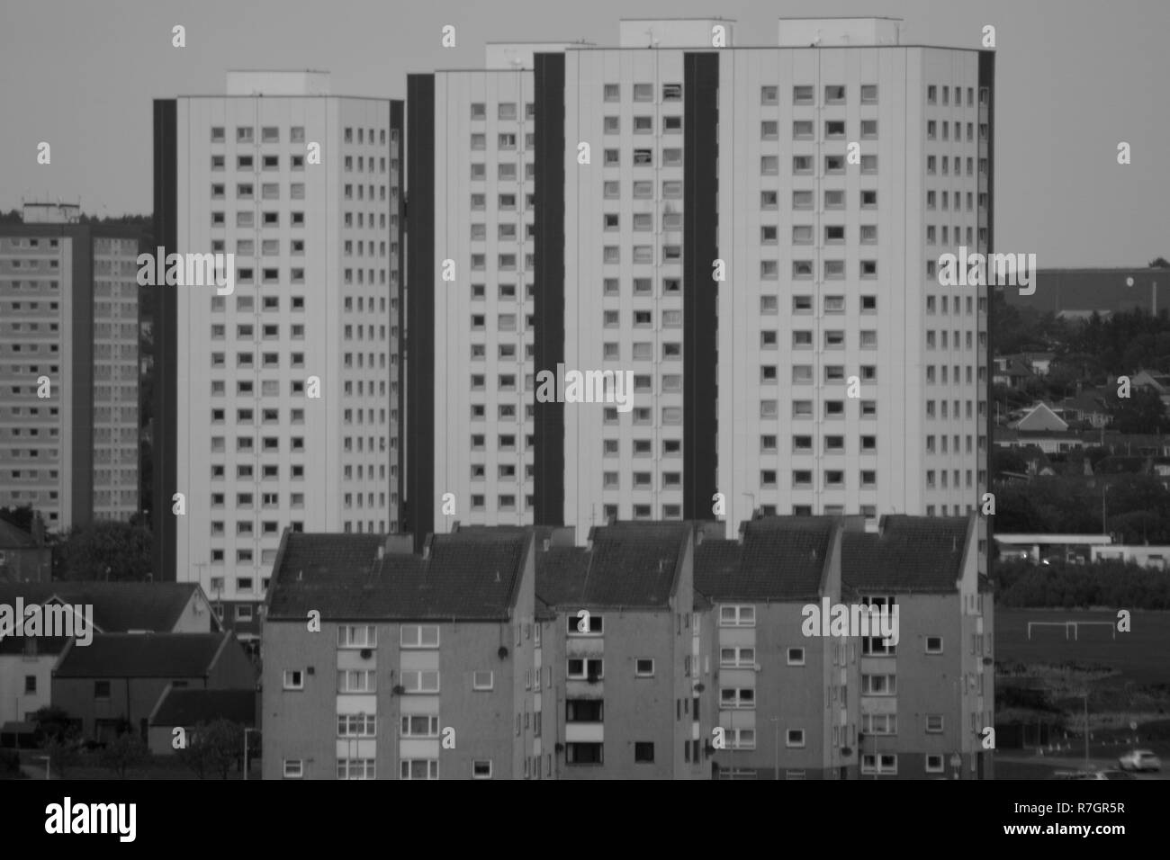 20th Century Public Housing Tower Blocks of Seaton Crescent. Aberdeen ...