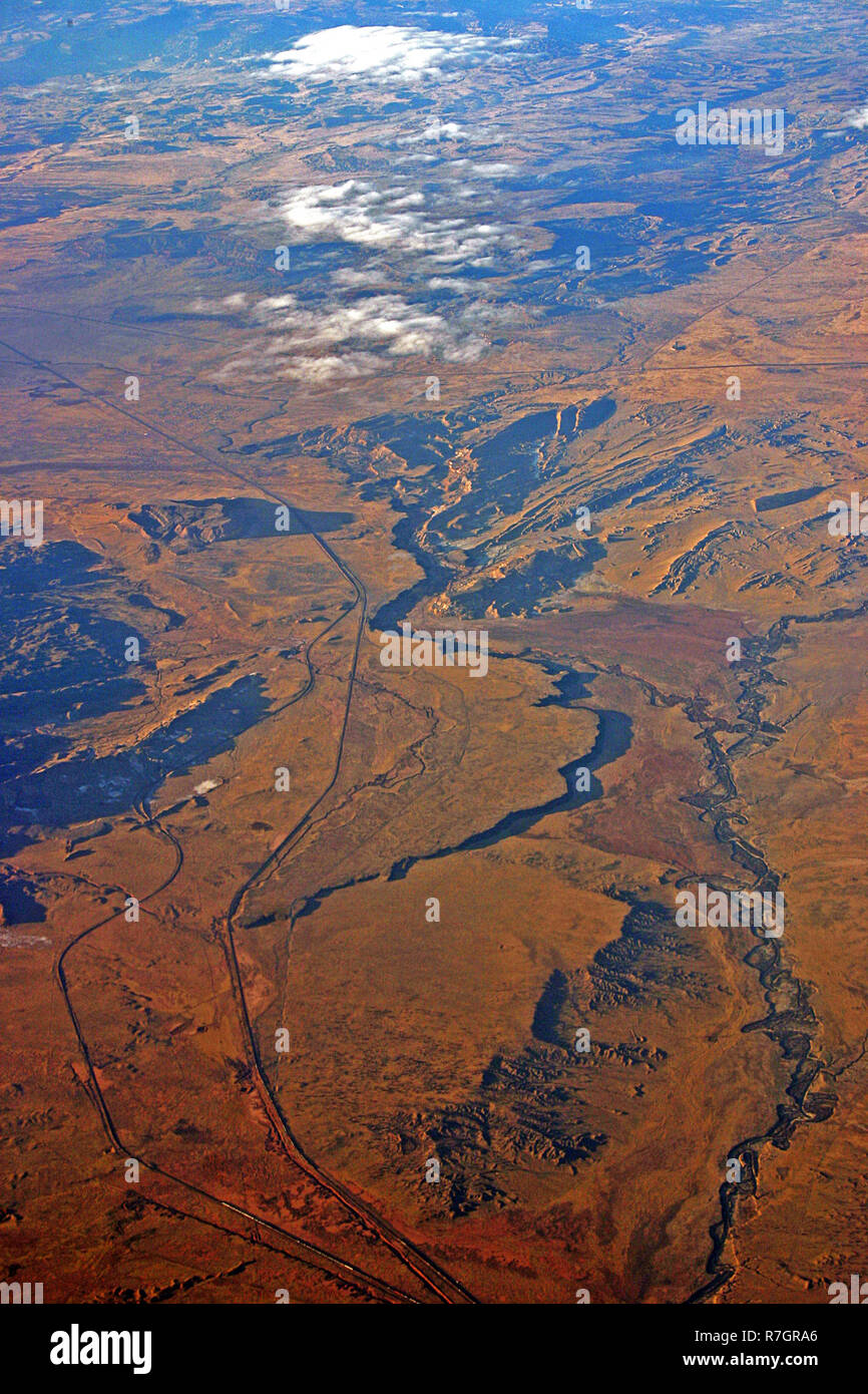 Aerial view of California, USA, from airplane in flight Stock Photo - Alamy