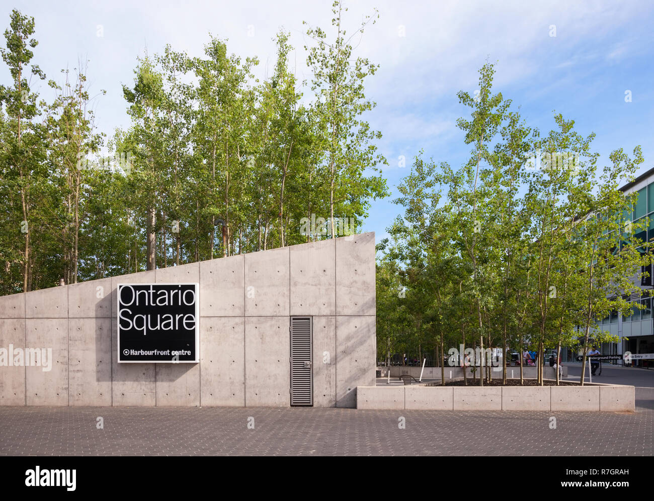 Ontario Square at the Harbourfront Centre on Toronto's waterfront. City ...