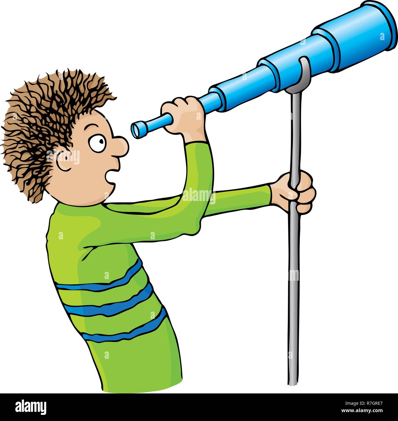 Looking carefully Stock Vector Images - Alamy
