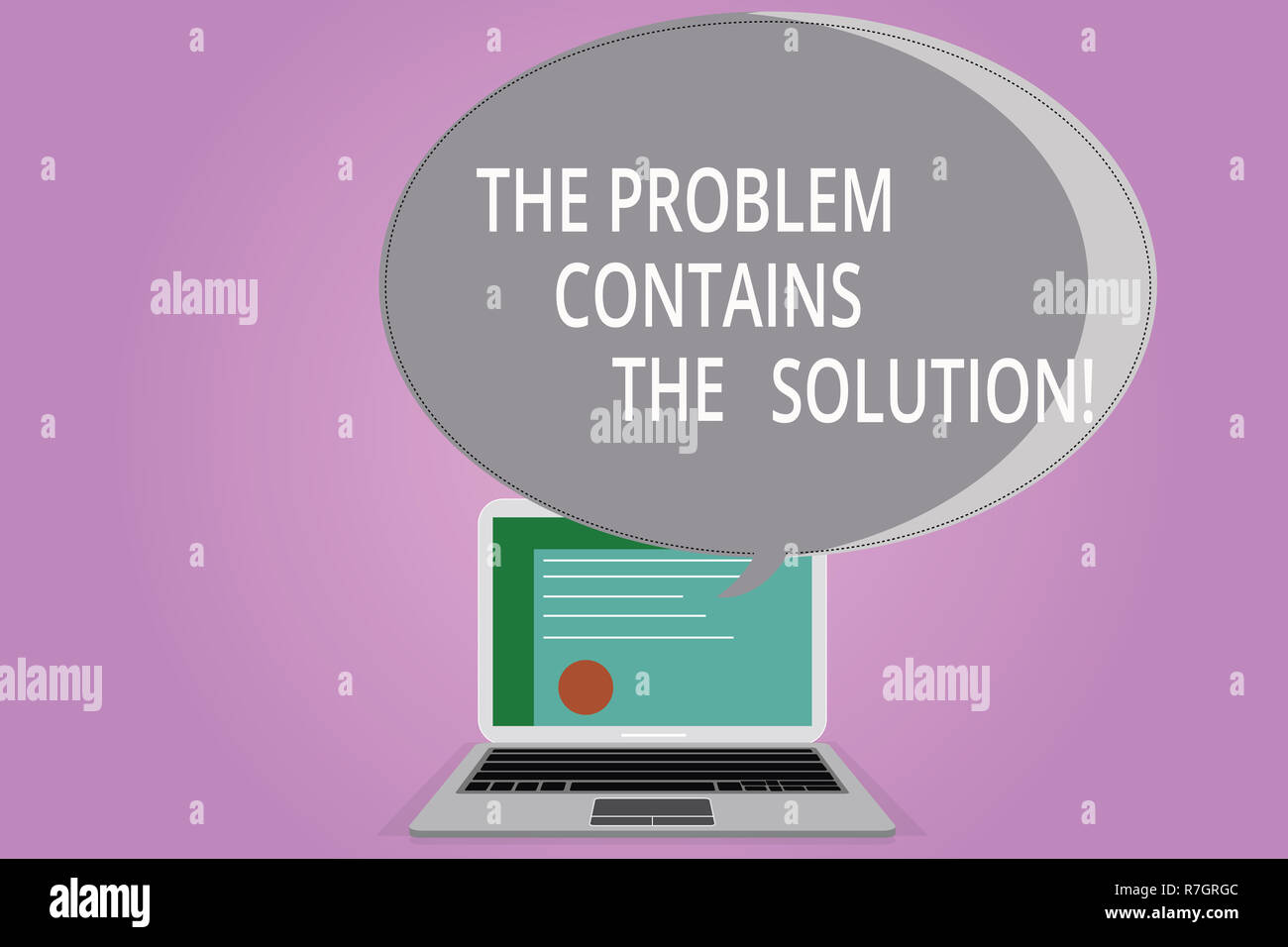 Conceptual hand writing showing The Problem Contains The Solution ...