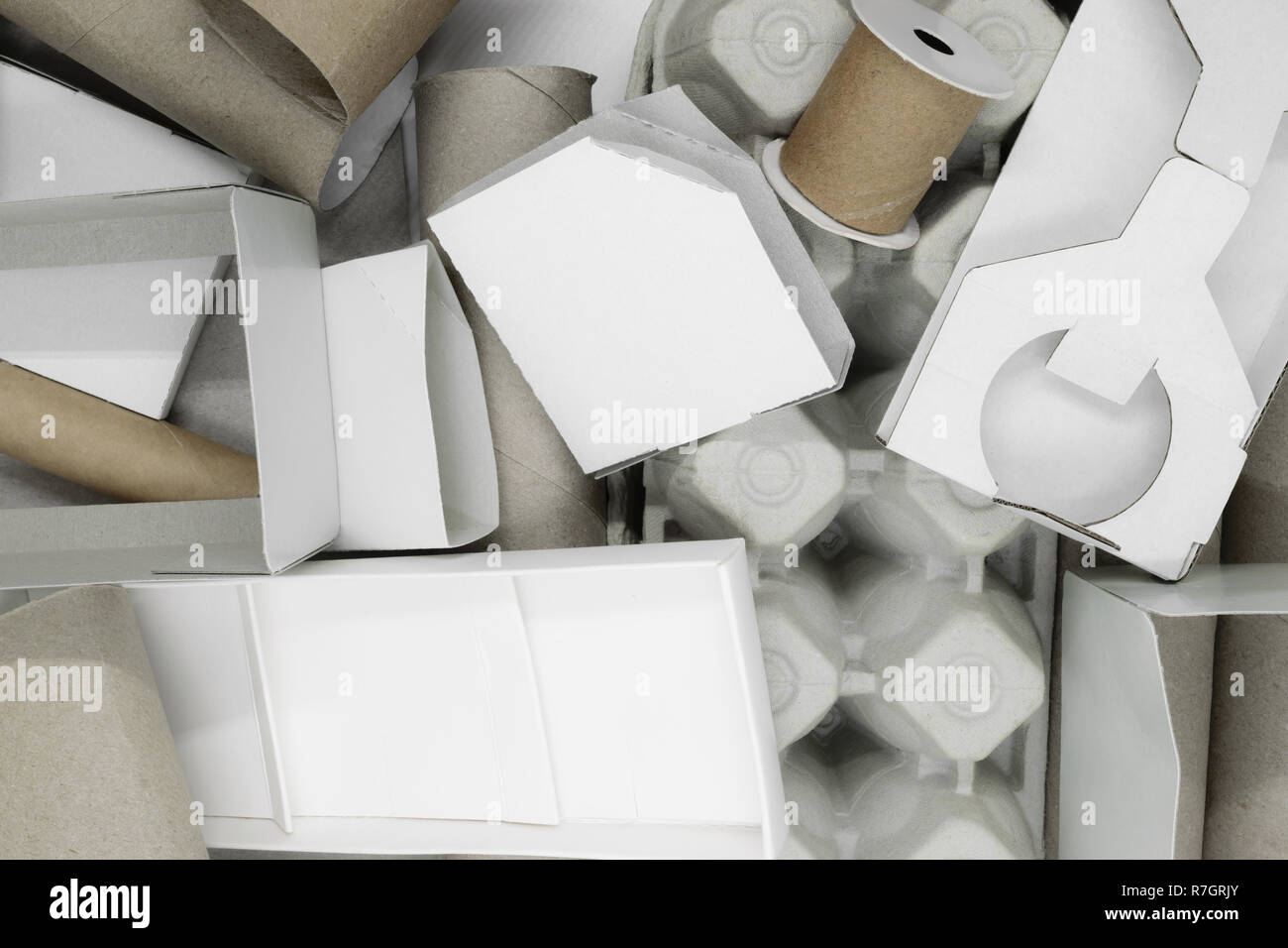 Background surface of various shapes and types cardboard Stock Photo ...