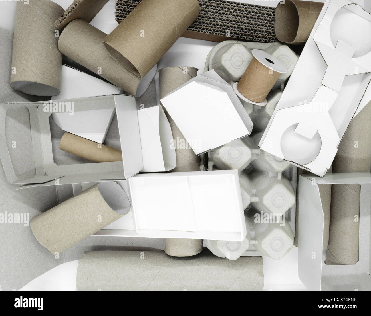 Background surface of various shapes and types cardboard Stock Photo ...