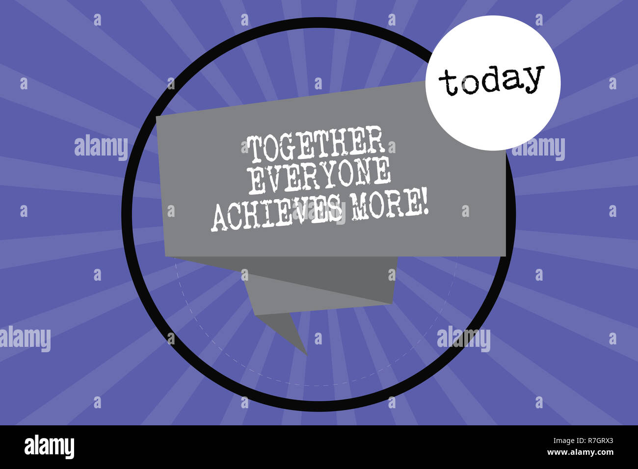 Text sign showing Together Everyone Achieves More. Conceptual photo ...