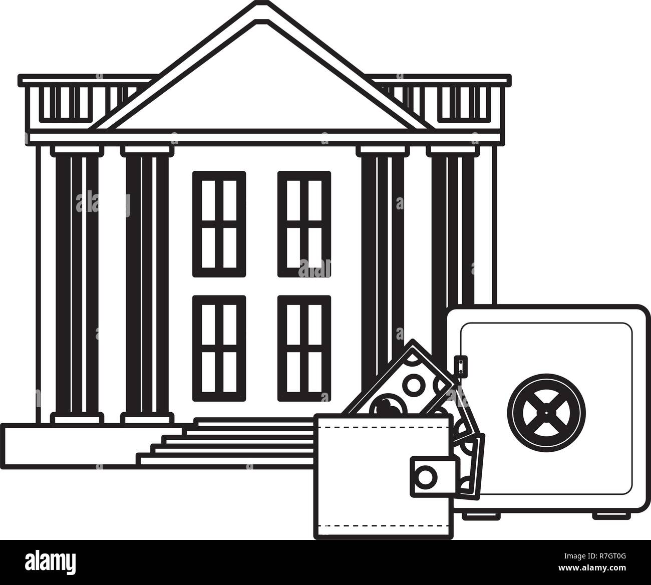 White buildings with columns Stock Vector Images - Alamy