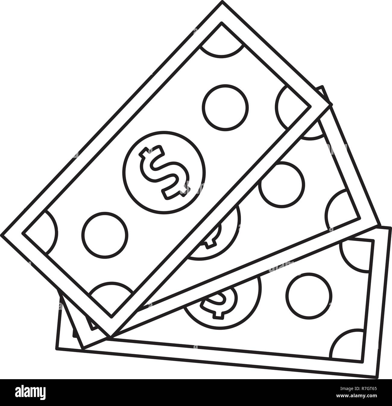 Money cash isolated black and white Stock Vector Image & Art - Alamy