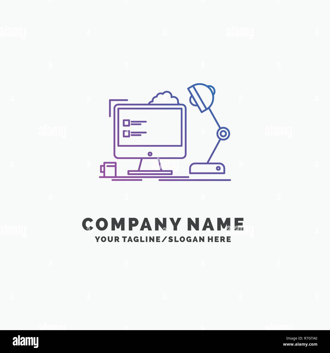 Workstation office business Stock Vector Images - Alamy