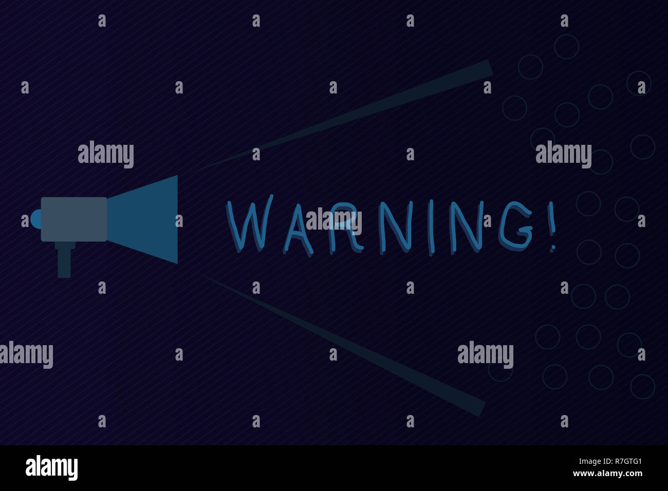 Text sign showing Warning. Conceptual photo statement or event that ...