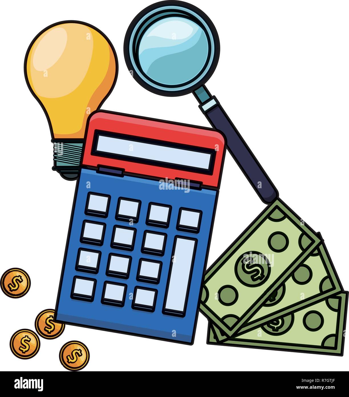 Concept idea money american Stock Vector Images - Alamy