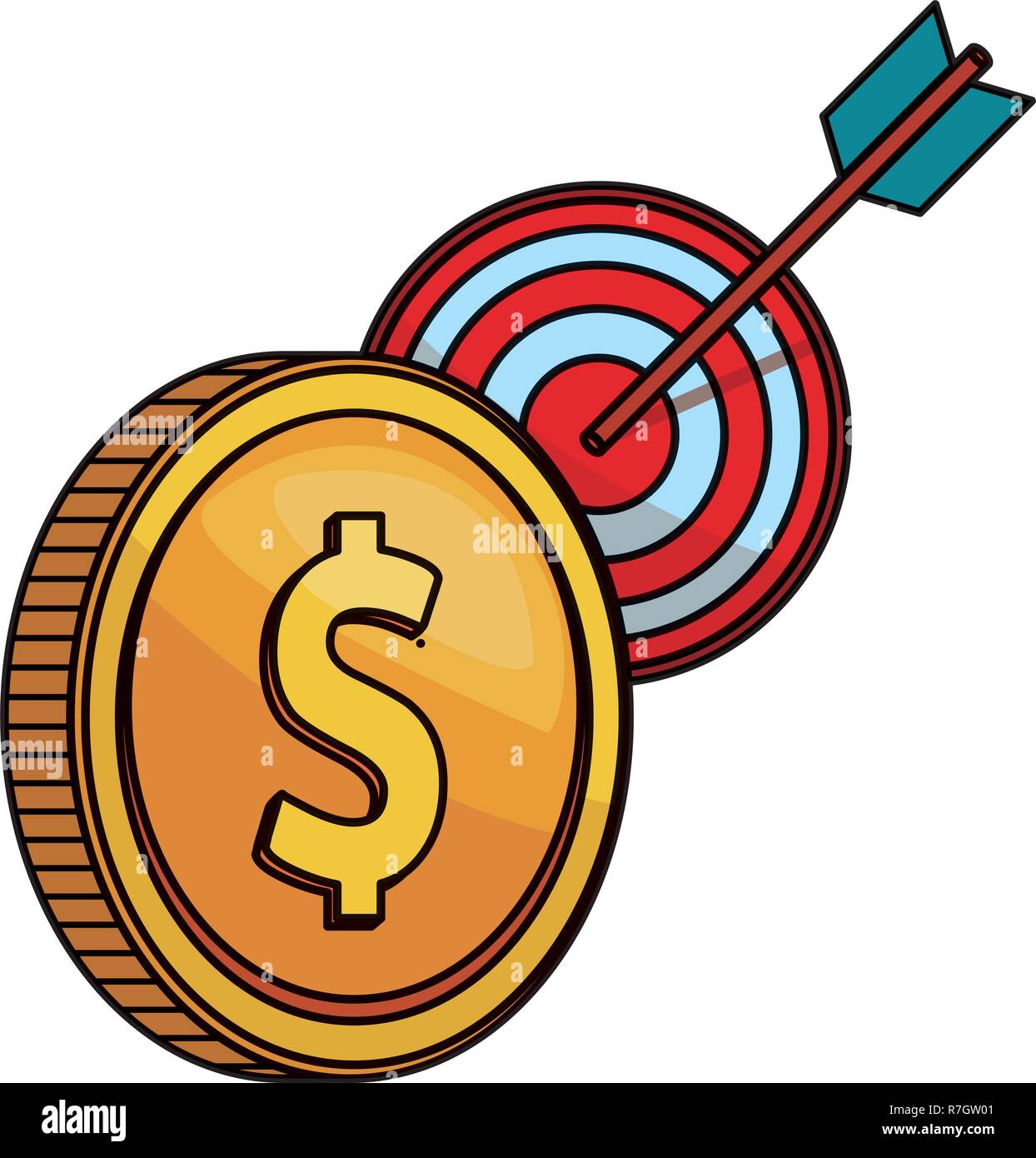 Earning target Stock Vector Images - Alamy