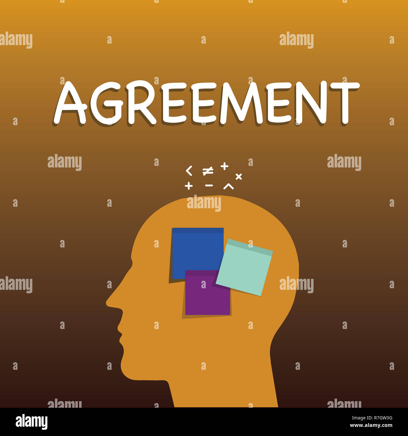 Writing note showing Agreement. Business photo showcasing harmony or ...