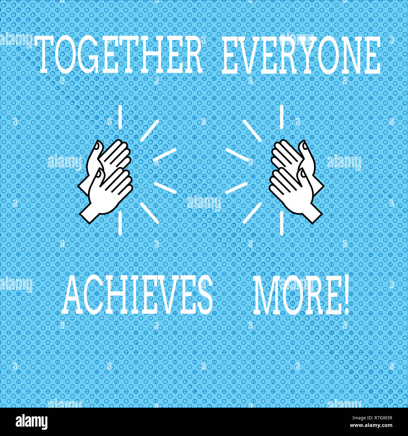Text sign showing Together Everyone Achieves More. Conceptual photo ...