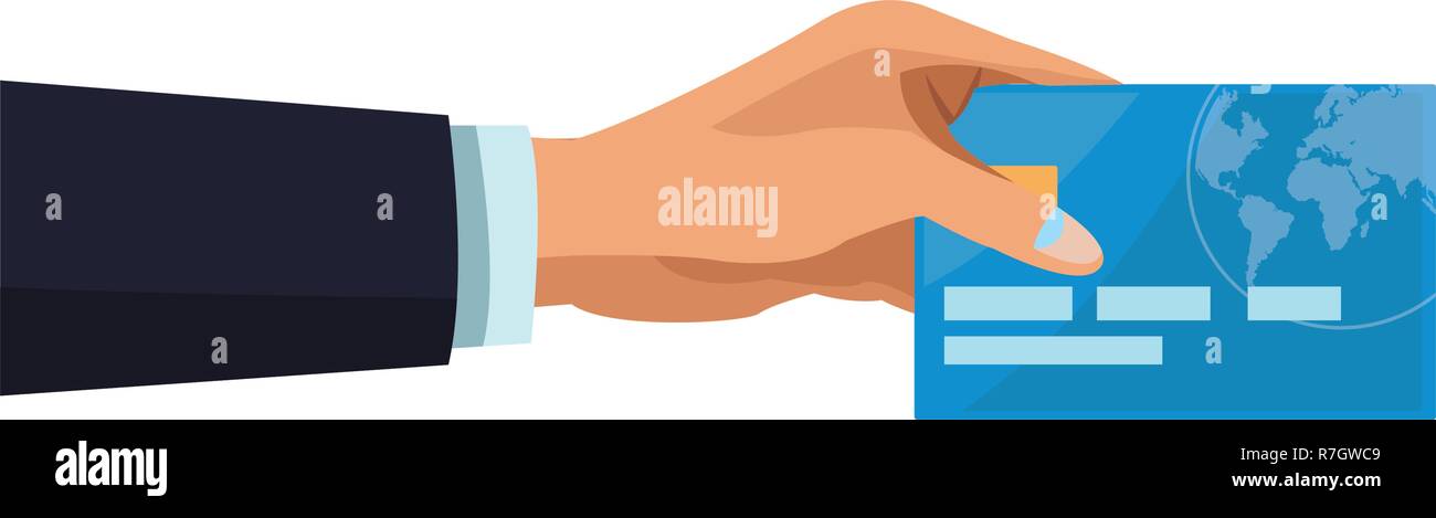 Credit card hand funny Stock Vector Images - Alamy