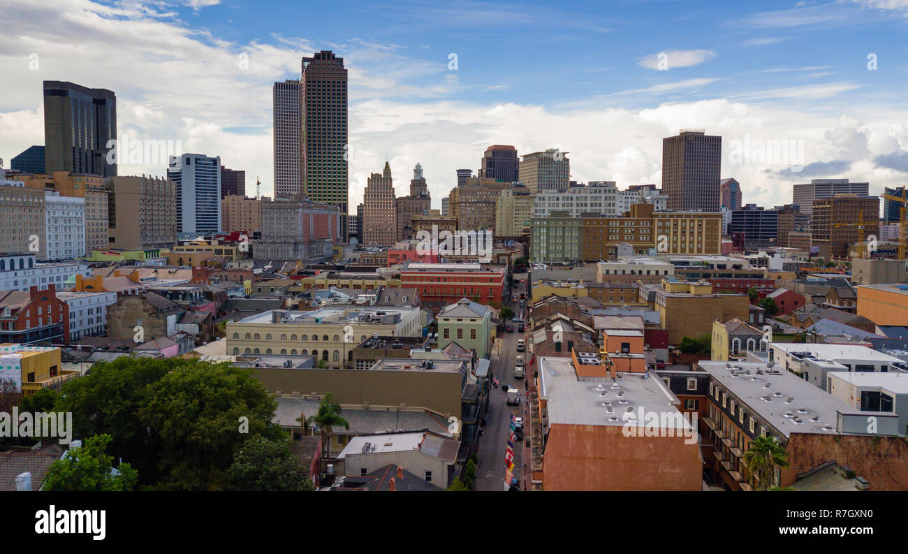 Its a clean crisp aerial view of the downtown urban city center core of ...