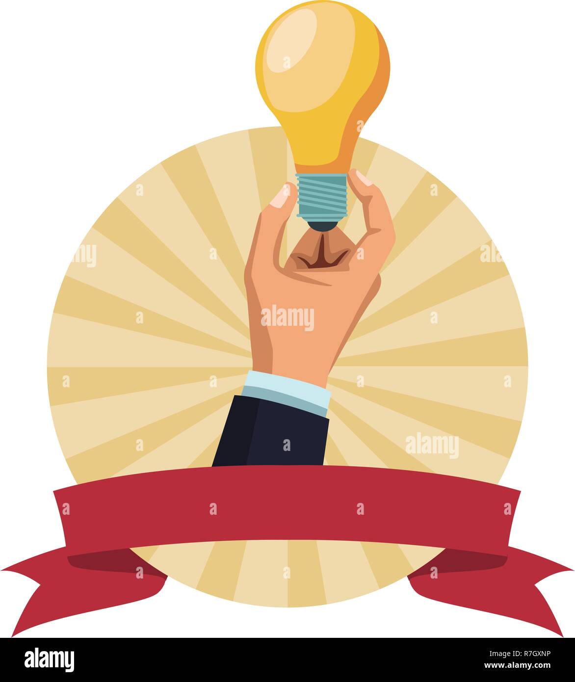 Big light bulb standing Stock Vector Images - Alamy