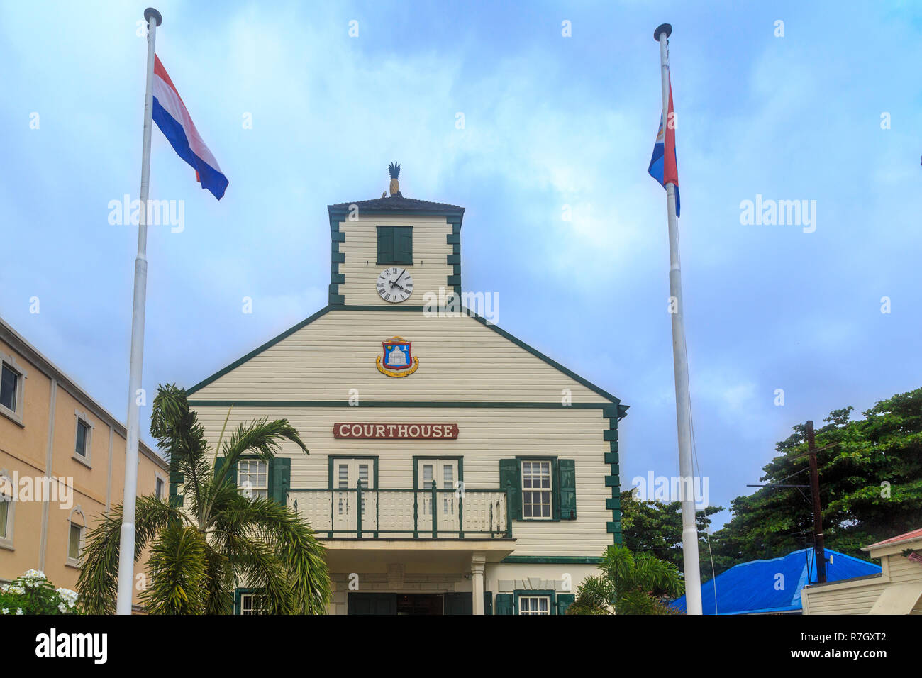 Courthouse in Philipsburg, St Maarten Stock Photo - Alamy