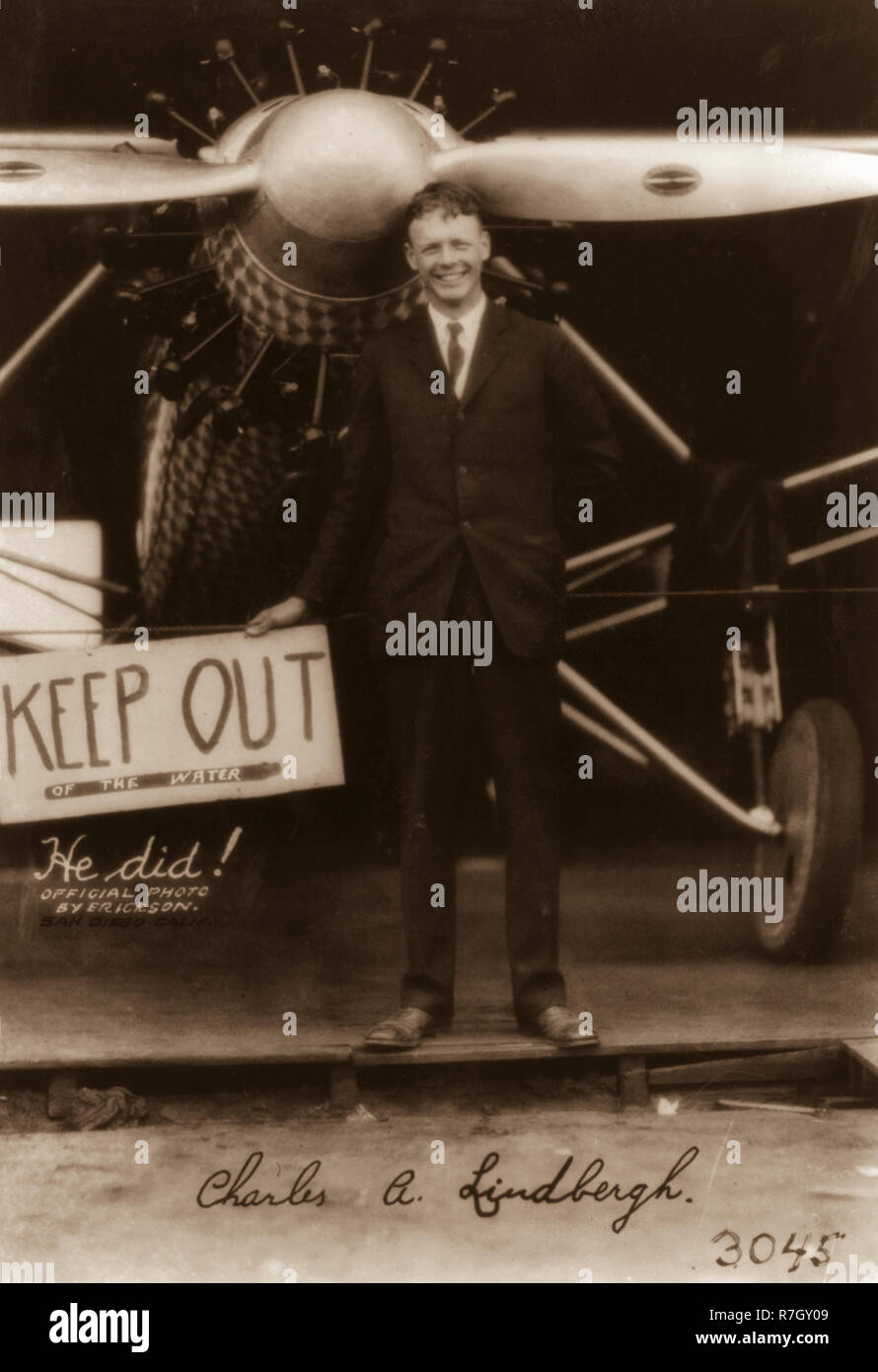 American aviator and hero Charles A. Lindbergh Stock Photo - Alamy