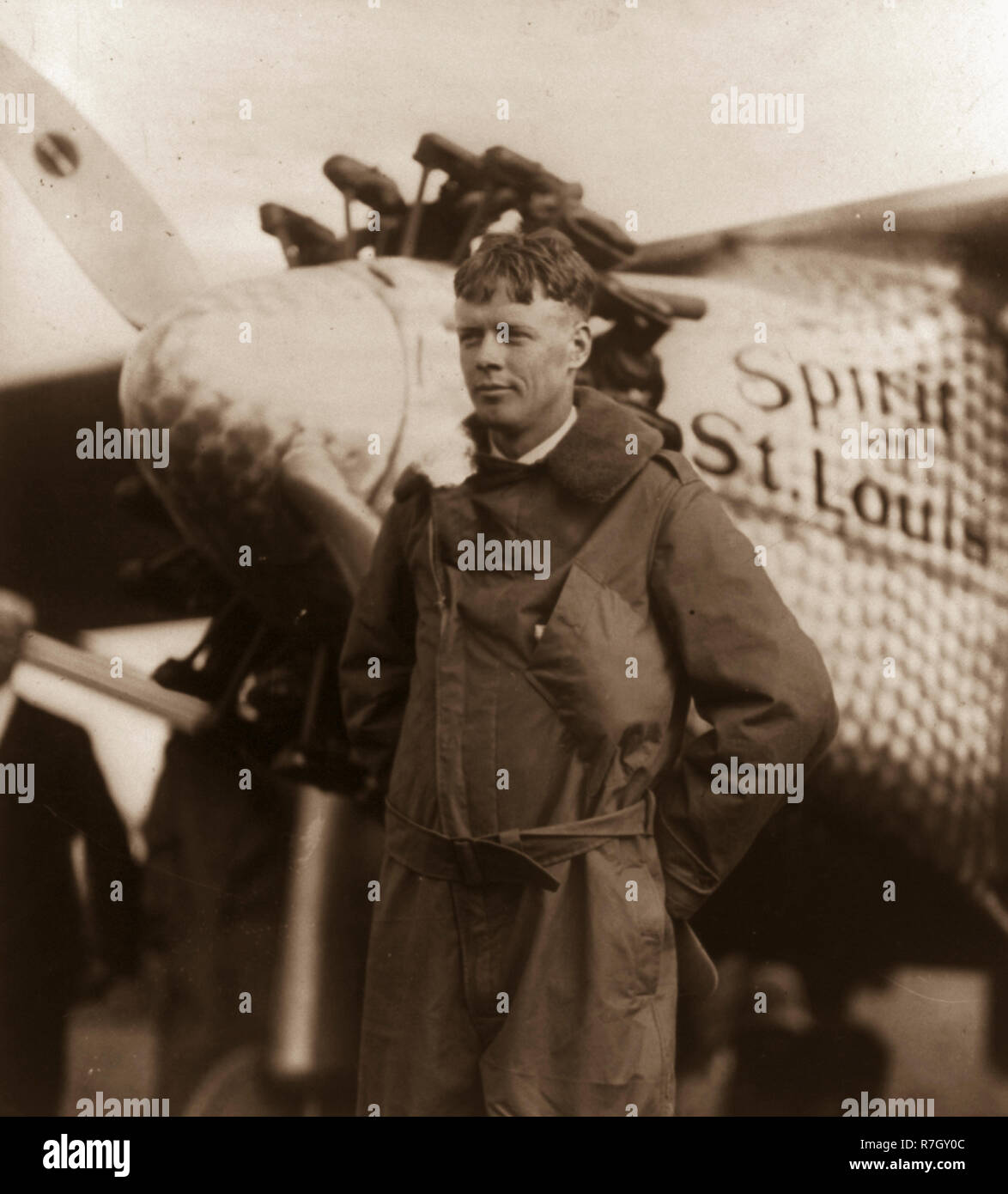 American aviator and hero Charles A. Lindbergh Stock Photo - Alamy