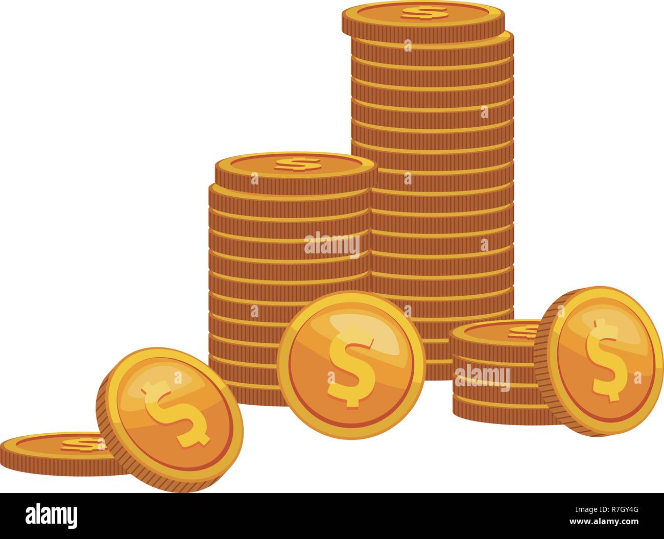 Lot coins Stock Vector Images - Alamy