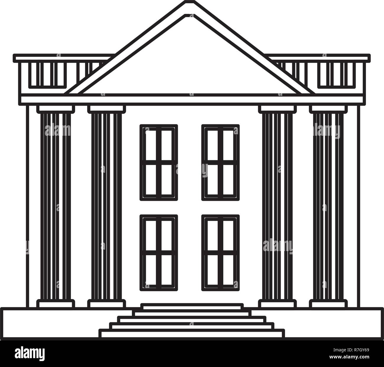 bank building icon Stock Vector Image & Art - Alamy