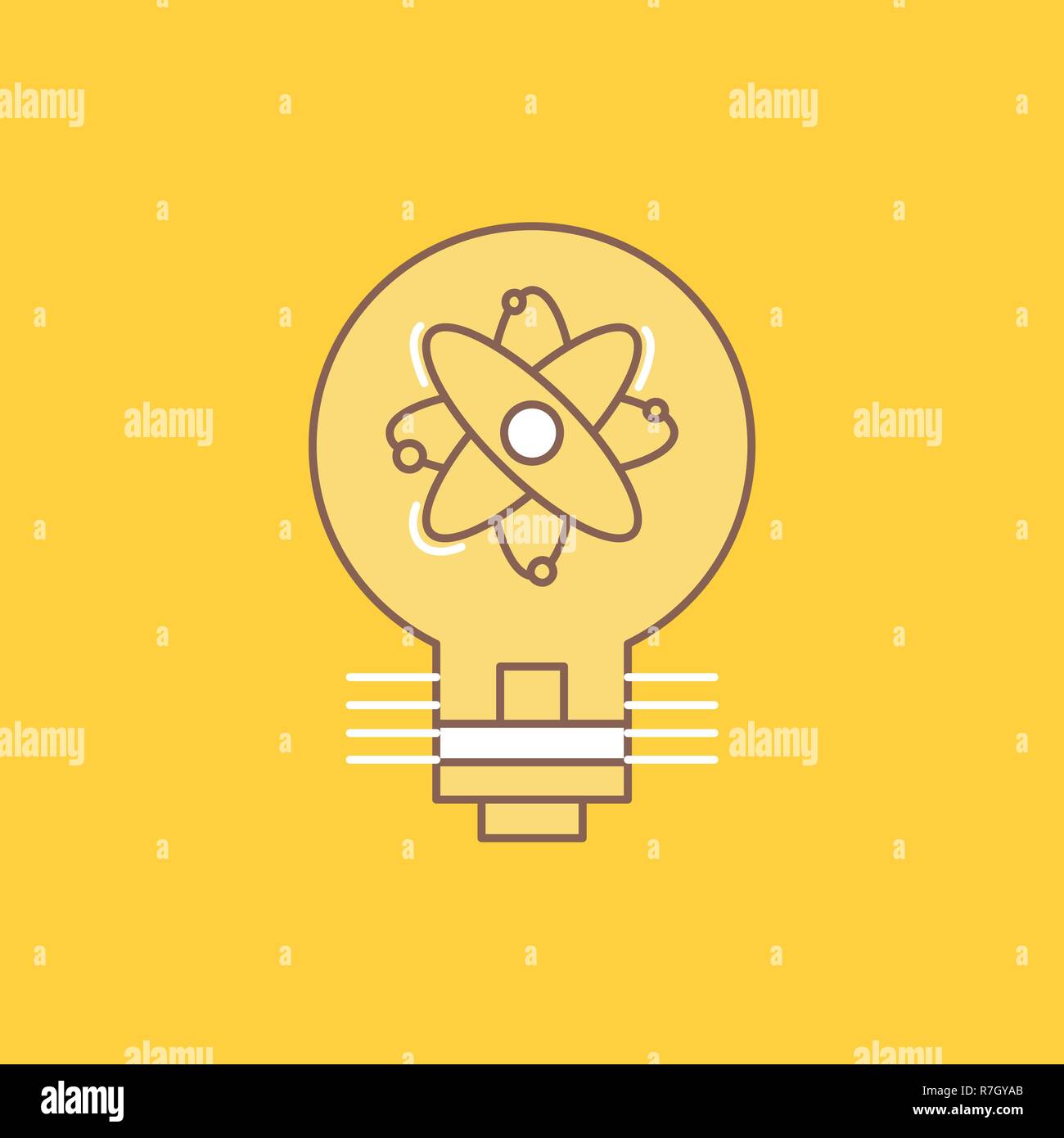 idea, innovation, light, solution, startup Flat Line Filled Icon. Beautiful Logo button over ...