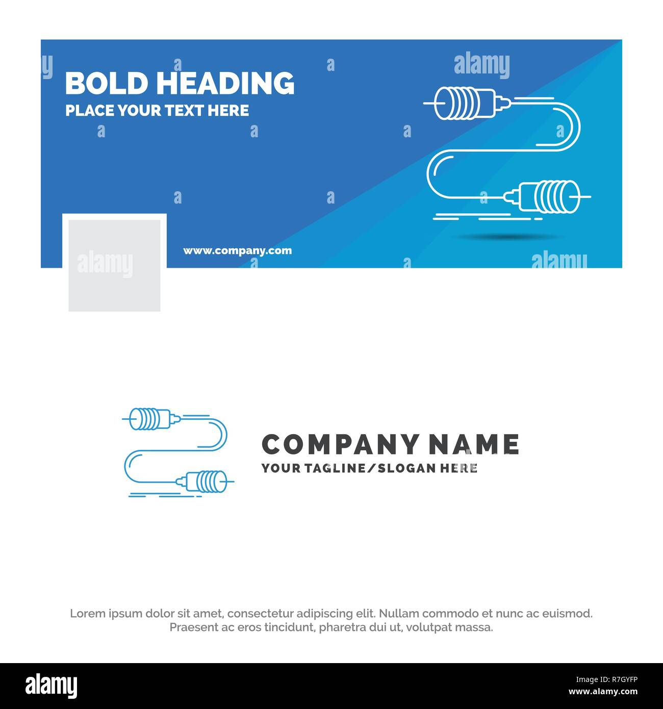 Blue Business Logo Template for Buzz, communication, interaction ...
