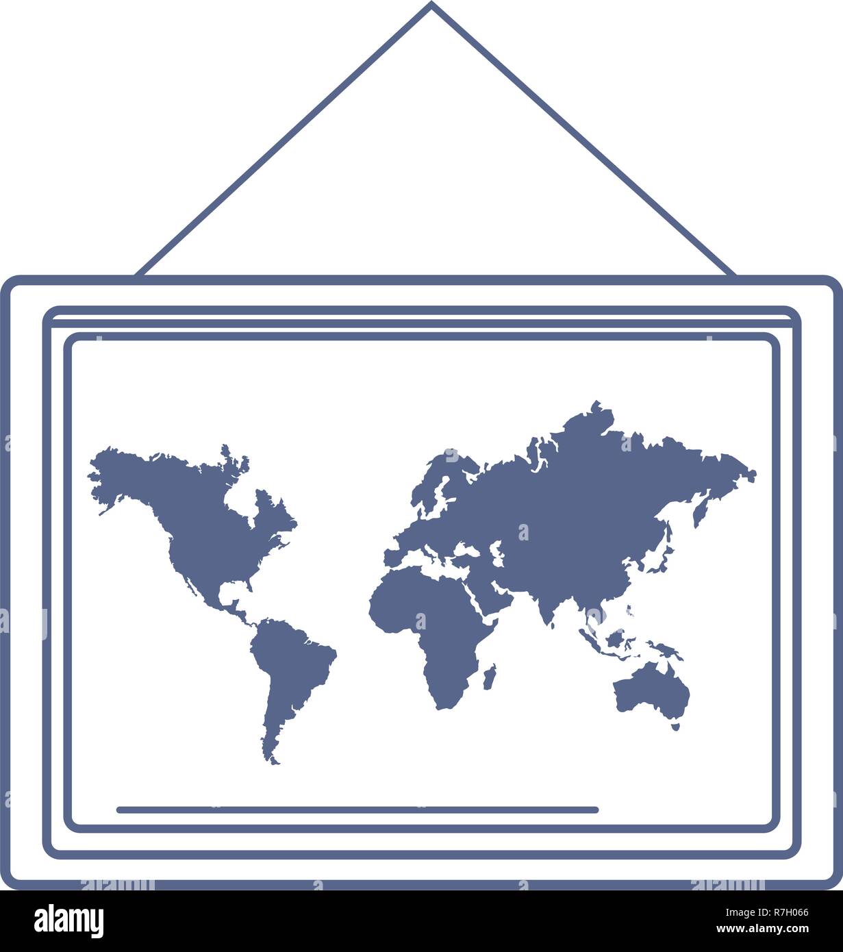 Line Drawing World Map High Resolution Stock Photography and Images - Alamy