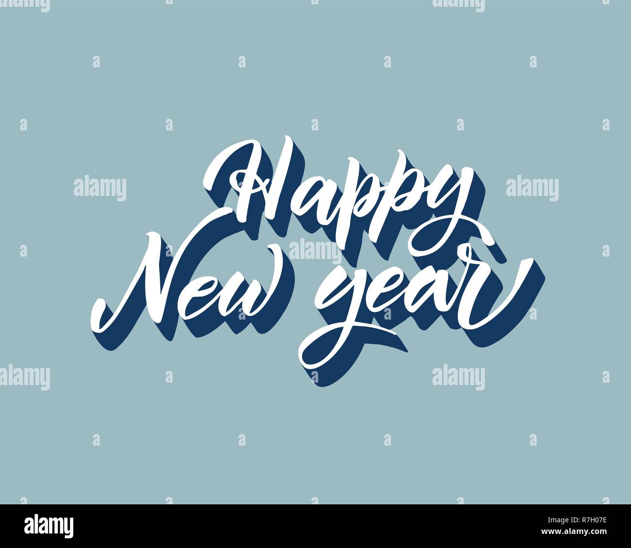 Happy New 2019 Year. Holiday Vector lettering Illustration With ...
