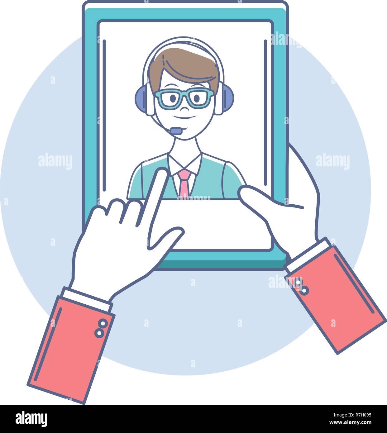 tablet assistance icon Stock Vector Image & Art - Alamy